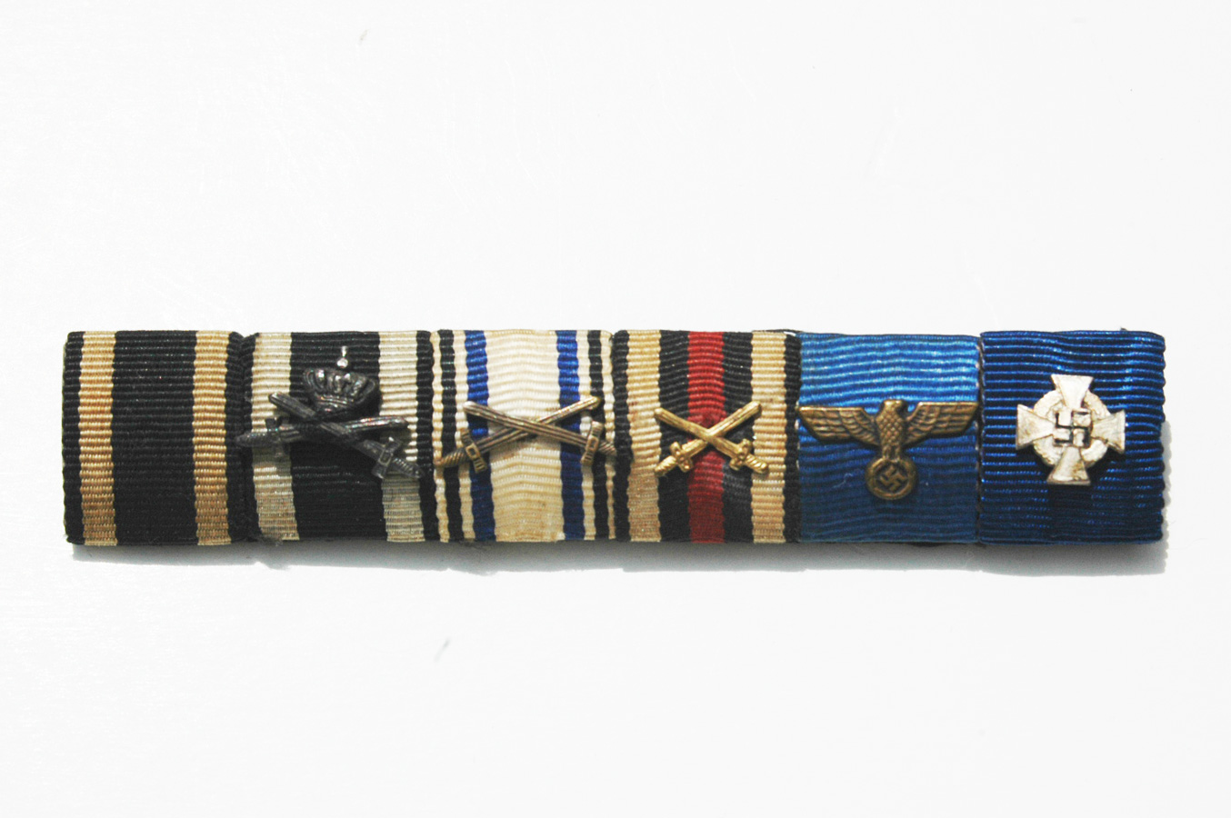 German 6 Place Ribbon Bar, WWI and WWII Ribbons - Relics of the Reich