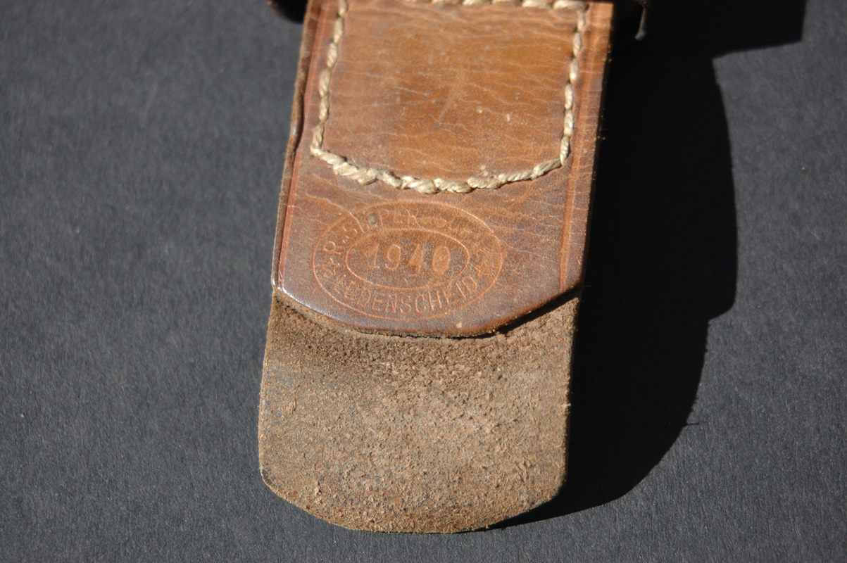 German WWII Luftwaffe Belt Buckle with Leather Tab - Relics of the Reich